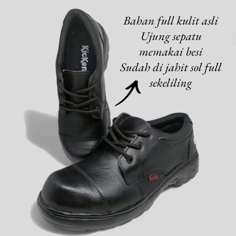 Jual Sepatu safety pendek tali kulit asli | Shopee Indonesia