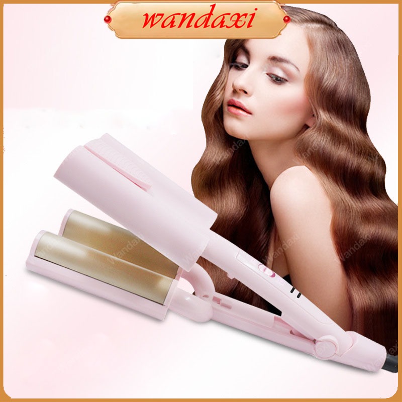 Jual ⭐Ion Negatif Perawatan Rambut⭐Catok Rambut Wavy Gelombang 32mm Catokan Mermaid Catok Wave 3 ...