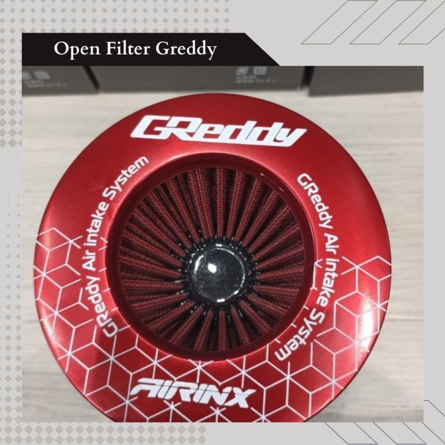 Jual Open Filter Greddy 3 inch Airinx | Shopee Indonesia