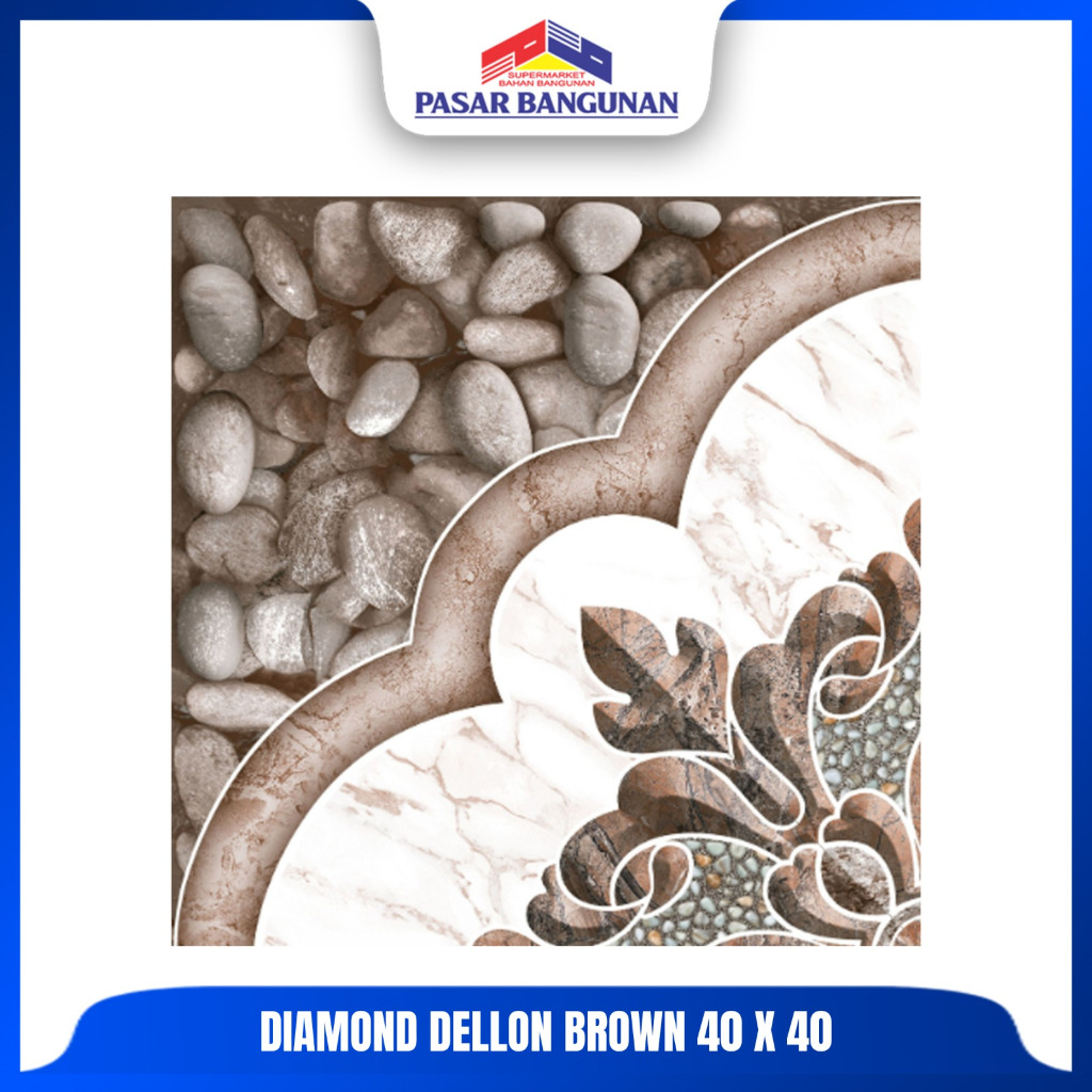 Jual Diamond Keramik Delon Brown 40x40 KW 1 | Shopee Indonesia