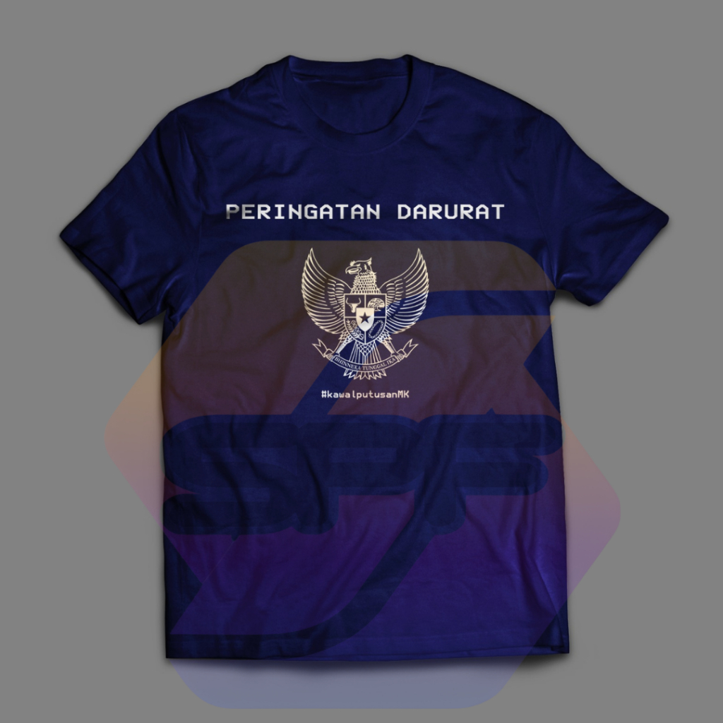 Jual Kaos Peringatan Darurat Garuda Warna Biru Hitam Merah Putih ...