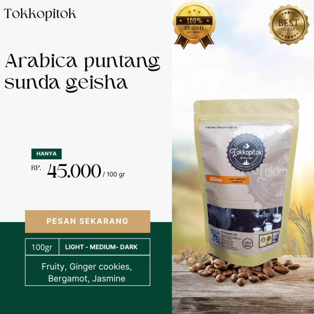 Jual Roasted Bean Arabika Puntang Sunda geisha Single Varietas Coffee ...