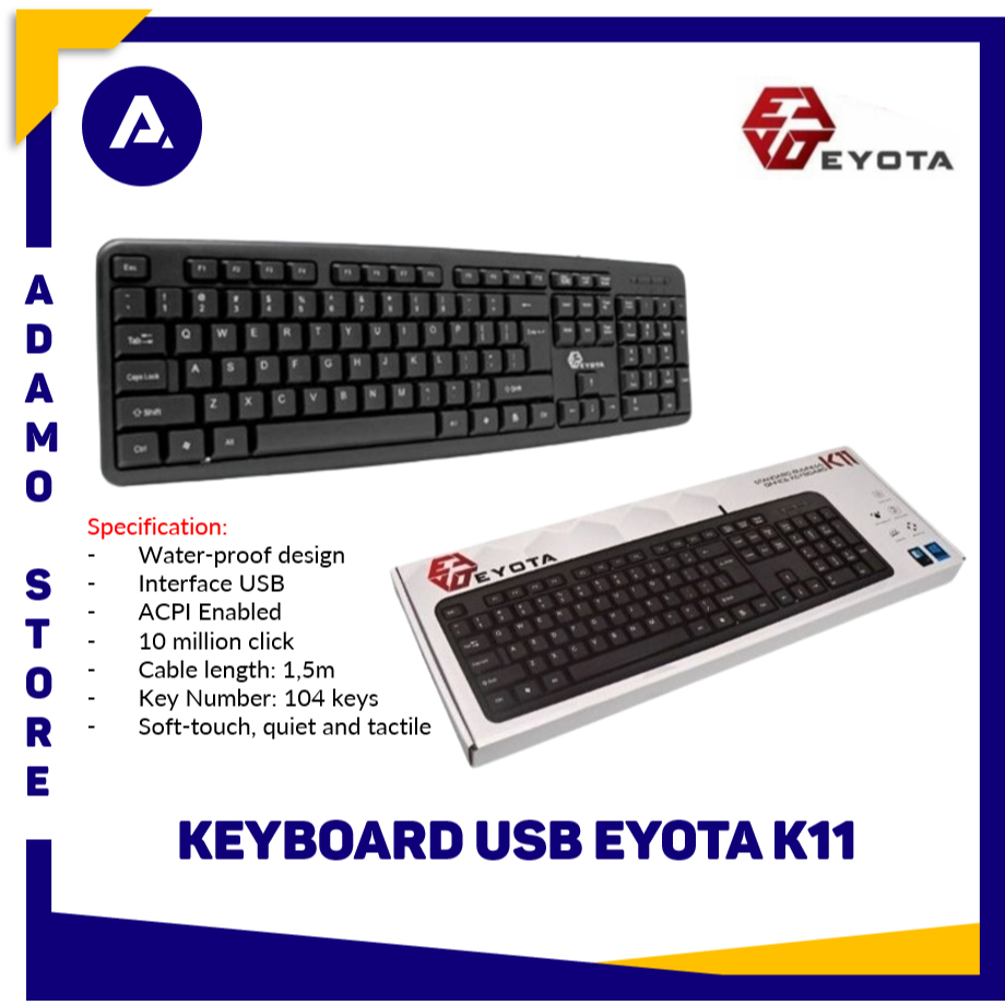 Jual Keyboard USB Eyota K11 Standard Wired PC | Shopee Indonesia