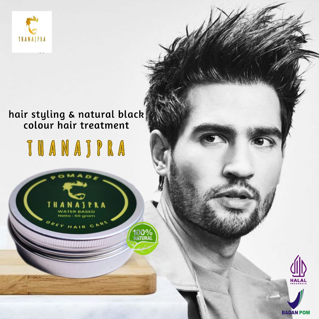 Jual Minyak rambut pria terlihat basah wangi Thanajpra pomade ...