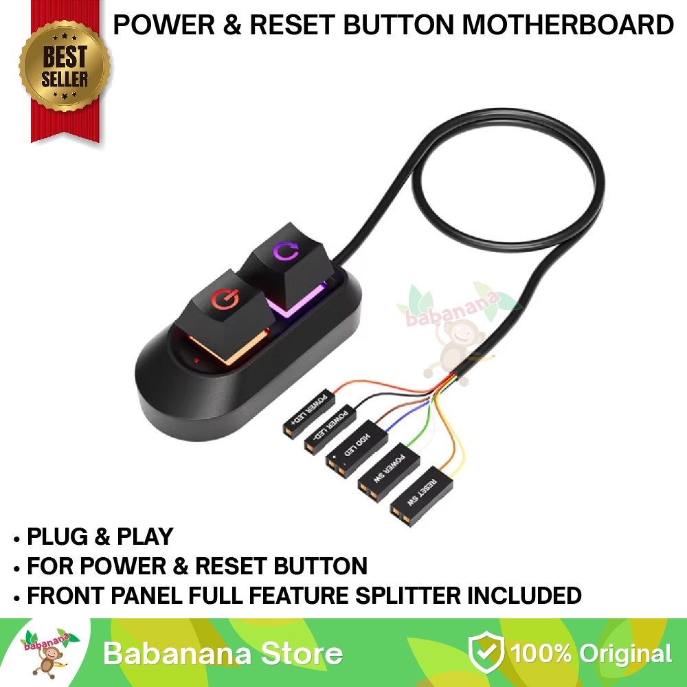 Jual Kabel RGB Front Switch Power and Reset Button For PC CPU Komputer ...