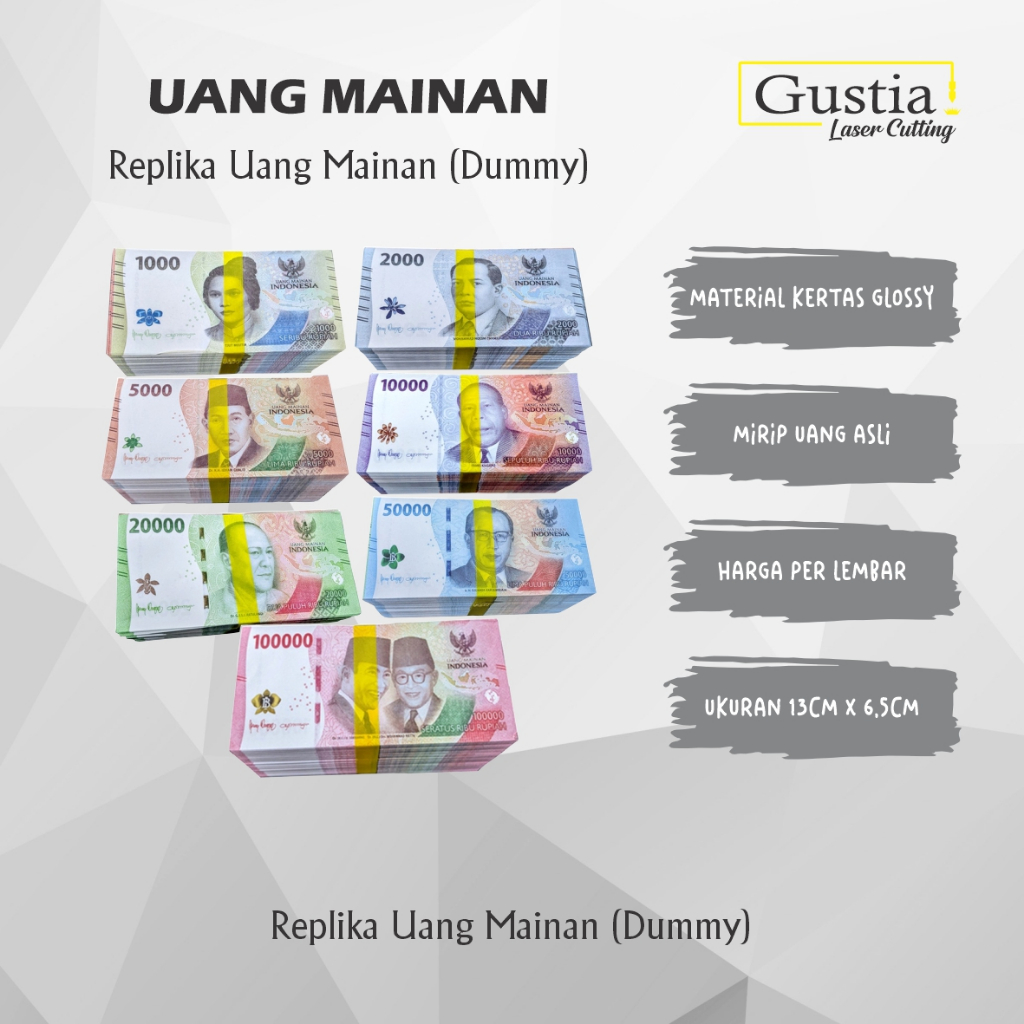 Jual Uang Mainan | Uang Hiasan Mahar | Dummy Uang | Uang Imitasi | Uang ...