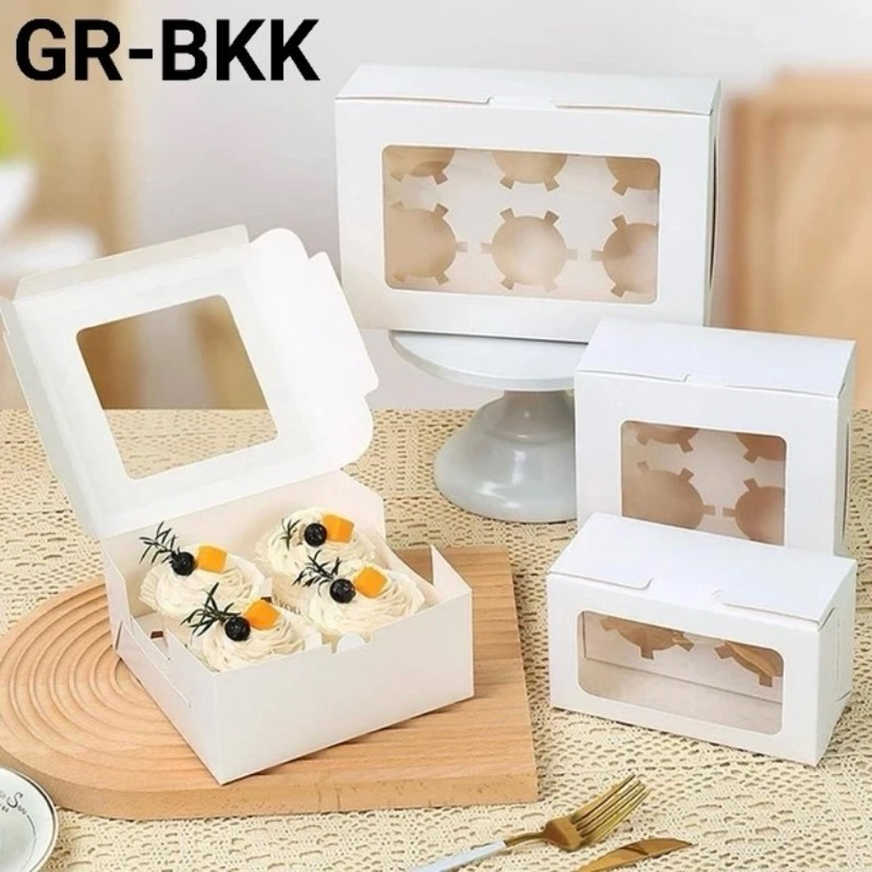 Jual BKK - Box kotak mika kue cupcake roll mini cake 16cm 24 cm ...