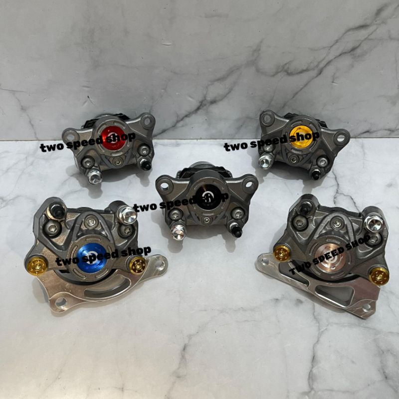 Jual paket kaliper big logo koin 2 piston 2P + baut kaliper plus breket kaliper 2P piringan 220 ...