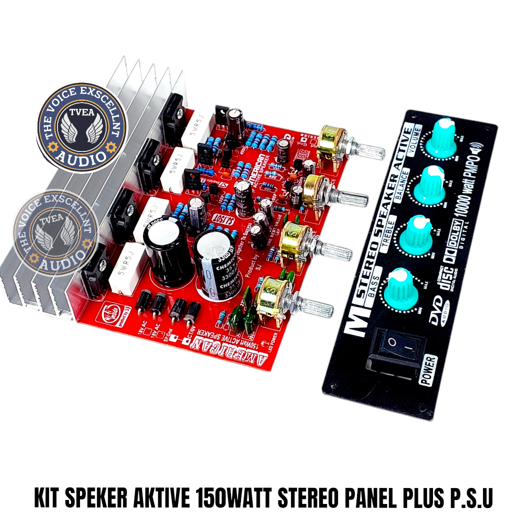 Jual Kit Power Speaker Aktif Stereo 150 Watt + Tone Control + Panel Kualitas Terbaik | Shopee ...
