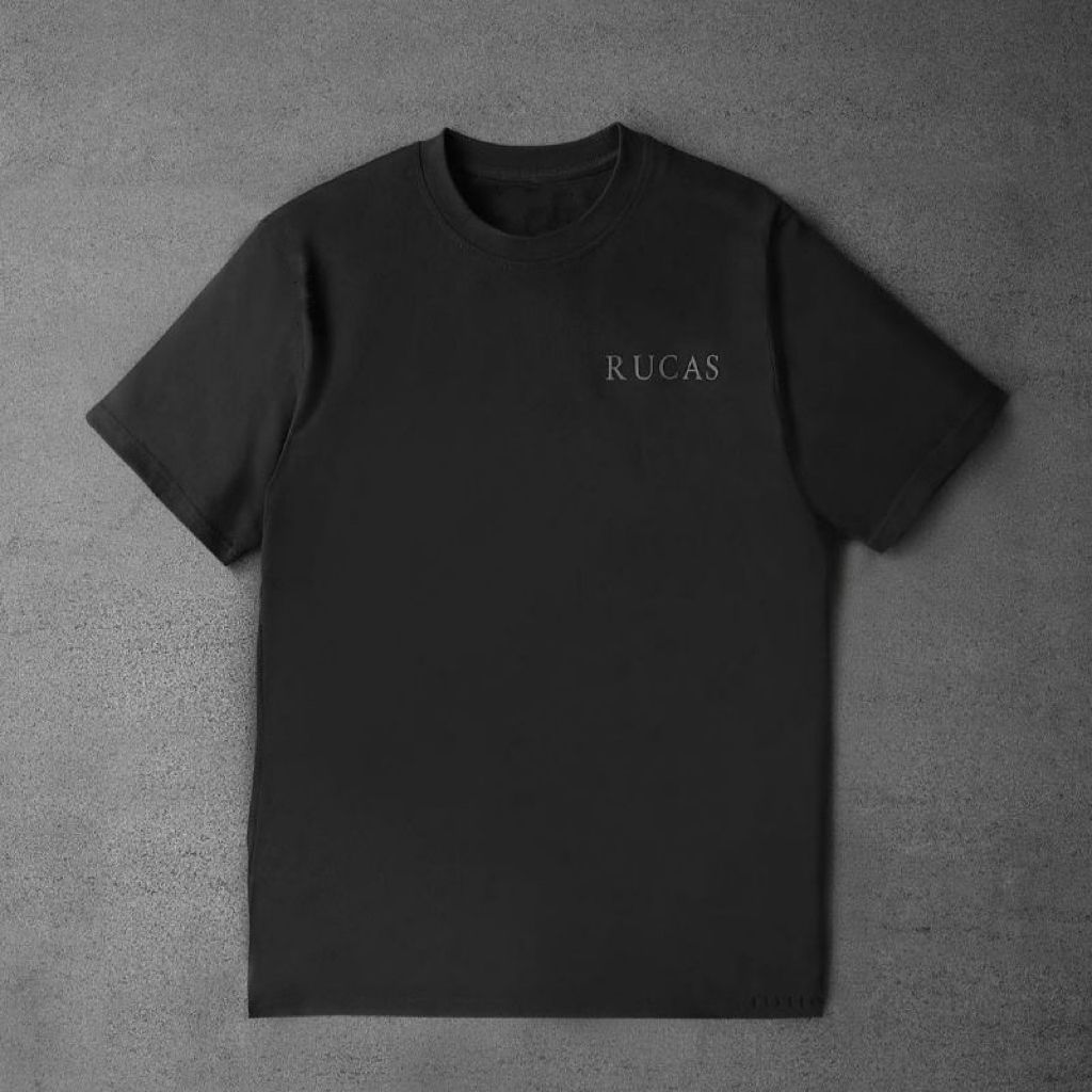 Jual T Shert Tee Rucas Initial Black / Rucas Kaos Logo In Black ...