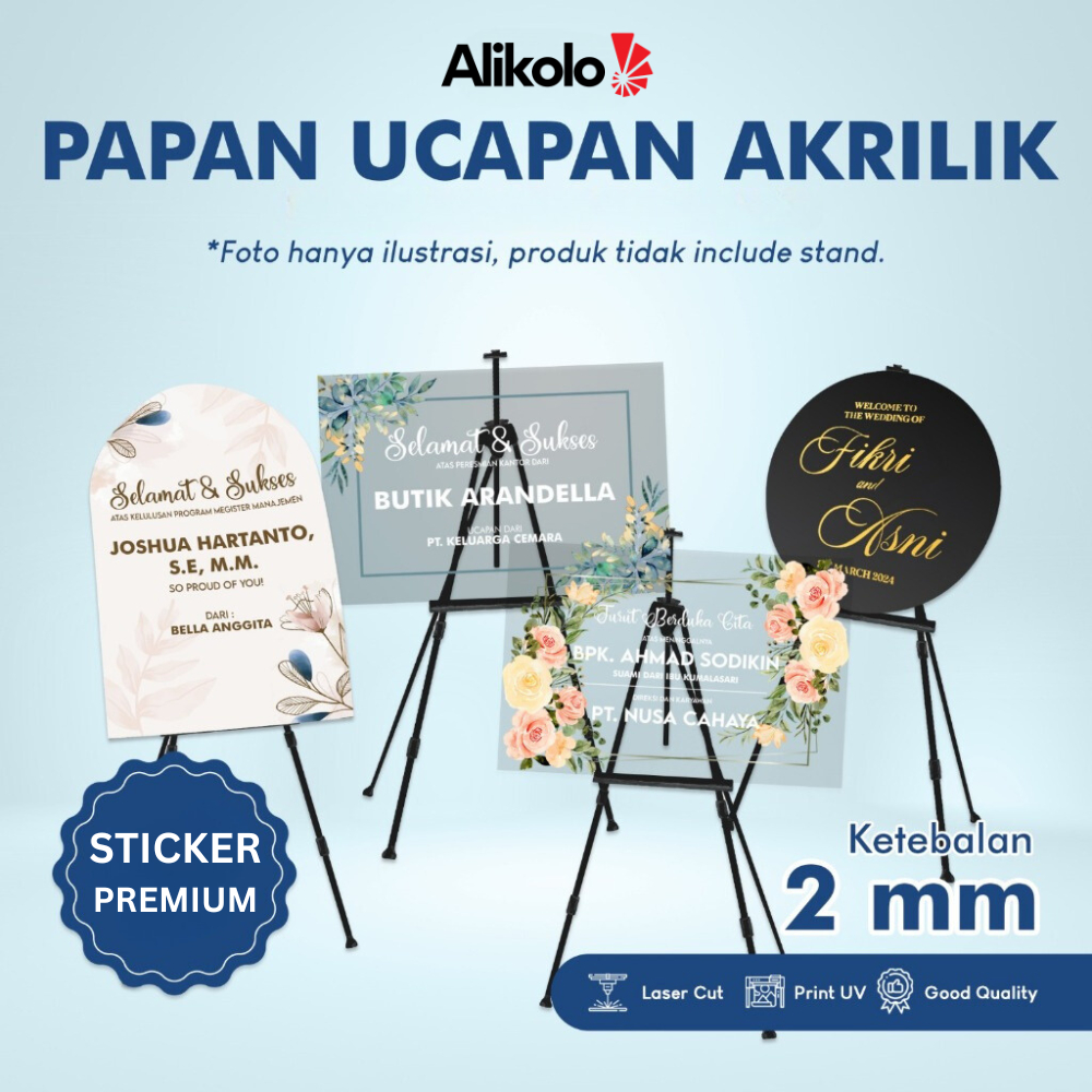 Jual PAPAN UCAPAN AKRILIK 60 X 40 CM / PAPAN BUNGA AKRILIK / PAPAN ...