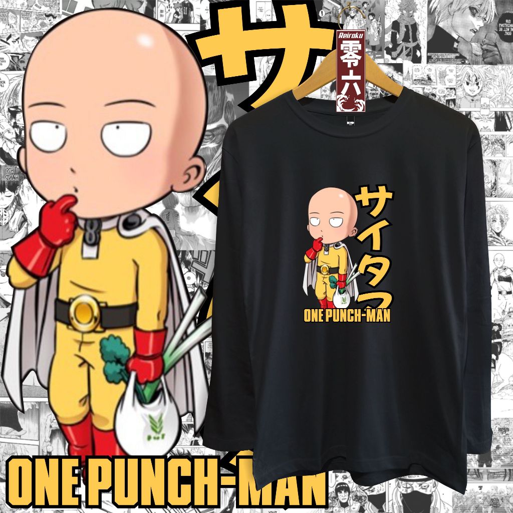 Jual Saitama One Punch Man Chibi Kaos Anime manga wibu otaku karakter ...
