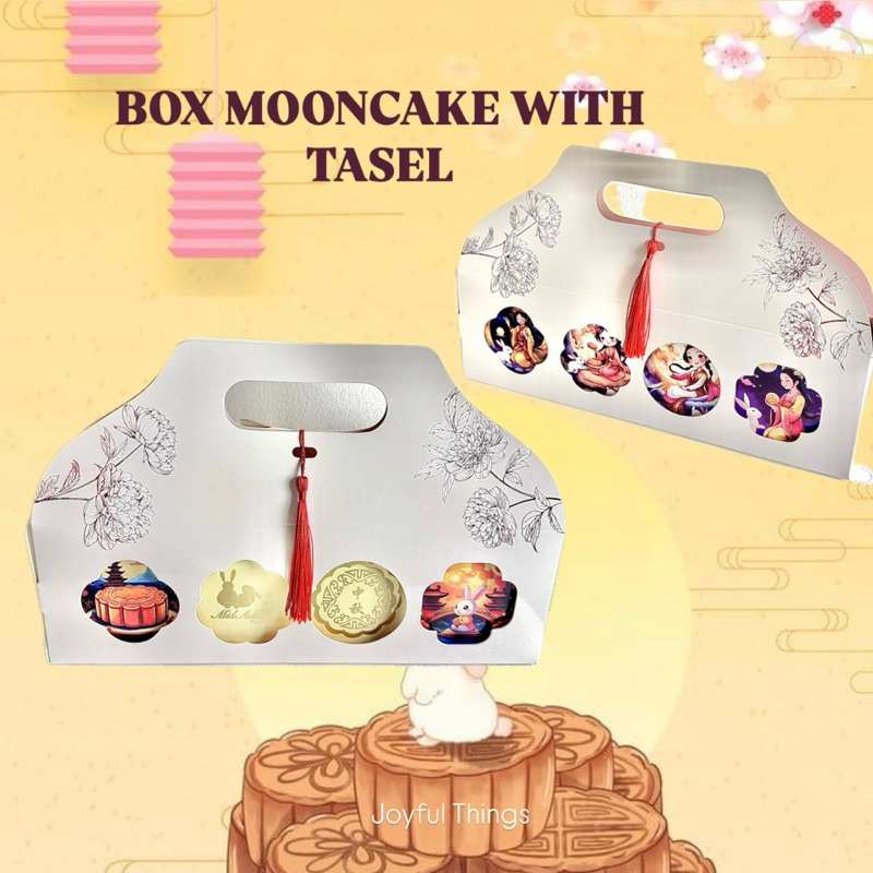 Jual Joyful Kotak Mooncake isi 4pcs FREE Hang Tag Tasel / Tas Jinjing ...
