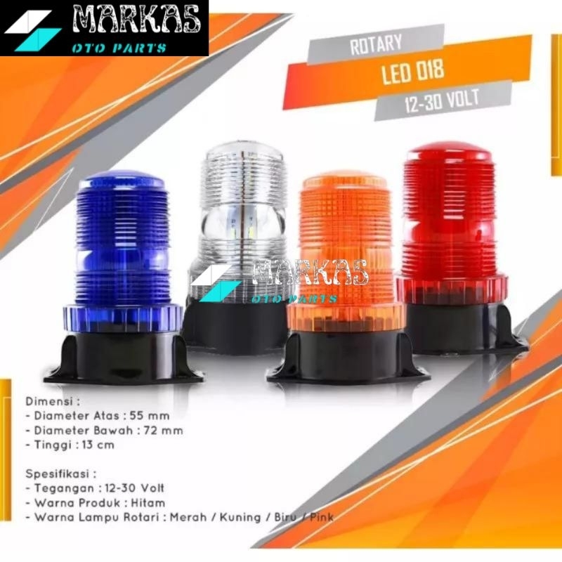 Jual Lampu Led Rotary Blitz Emergency Rotati Magnet Mini DC 12V - 24V ...