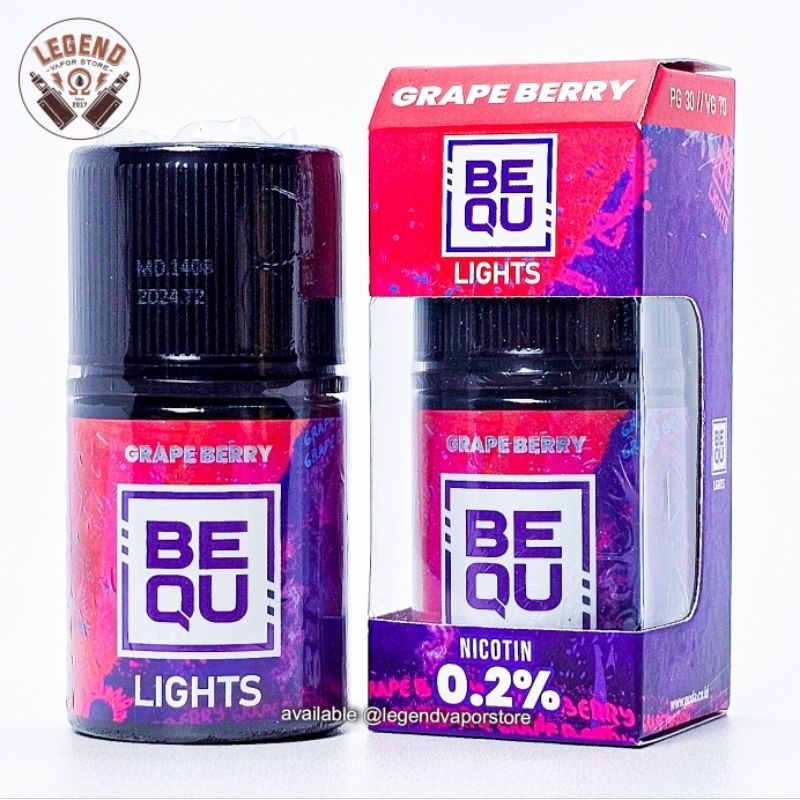 Jual FREEBASE - LIQUID BEQU LIGHTS Grape Berry 60ML 3MG AUTHENTIC ...