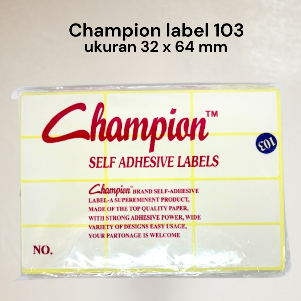 Jual Label CHAMPION / label nama Label 99/Label 103/Label 107/label 108 ...