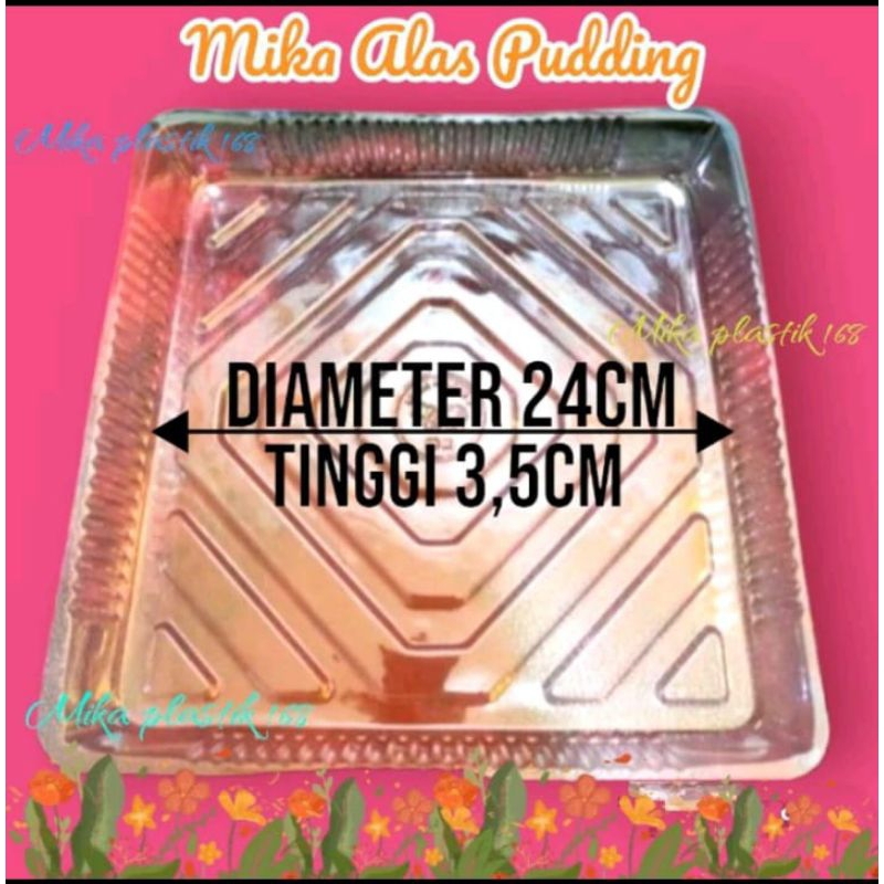 Jual Alas Pudding 25cm Kotak dan Bulat(1dus isi 200pcs) | Shopee Indonesia