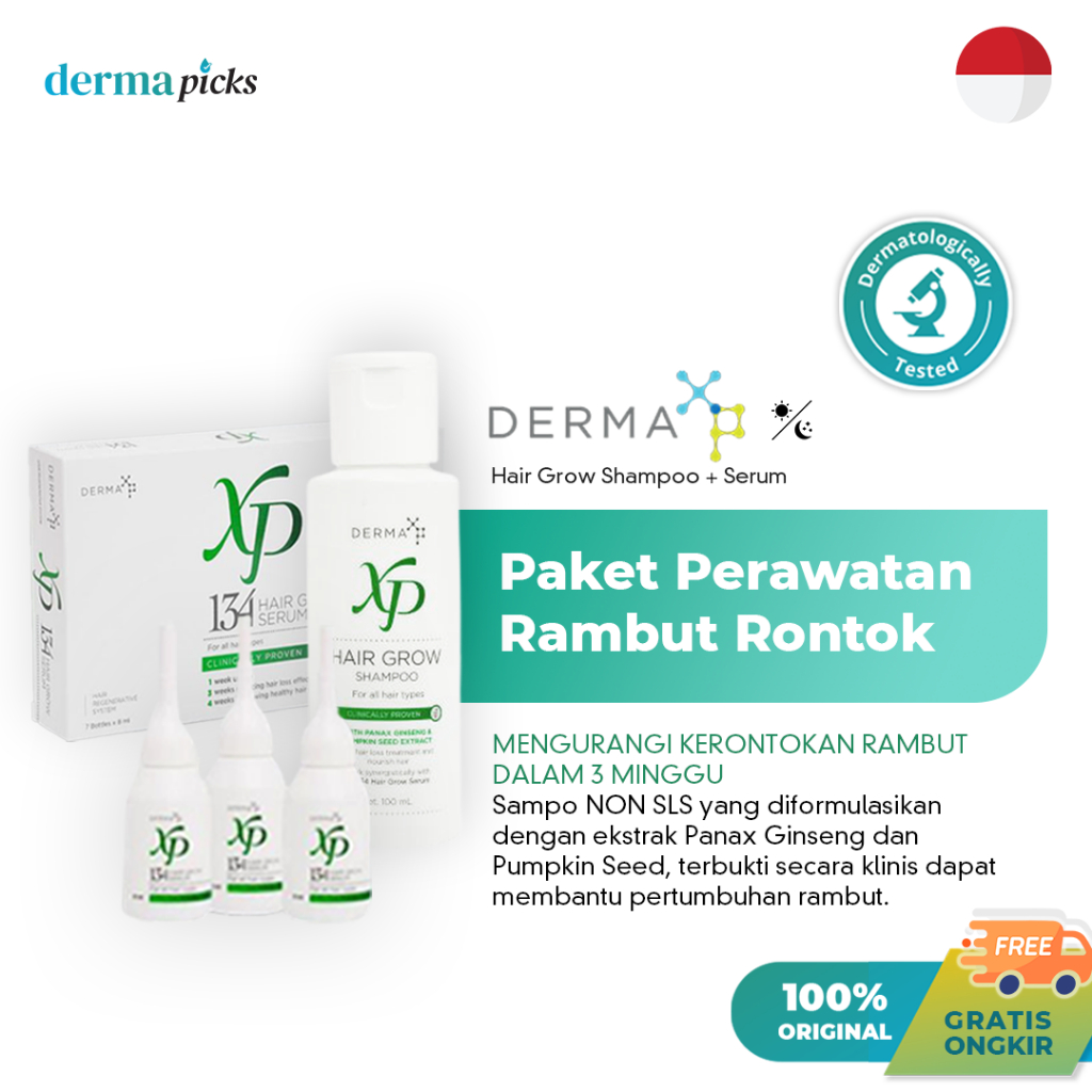 Jual PAKET DERMA XP XPEDITIONS HAIR GROW SHAMPOO & SERUM PENUMBUH ...
