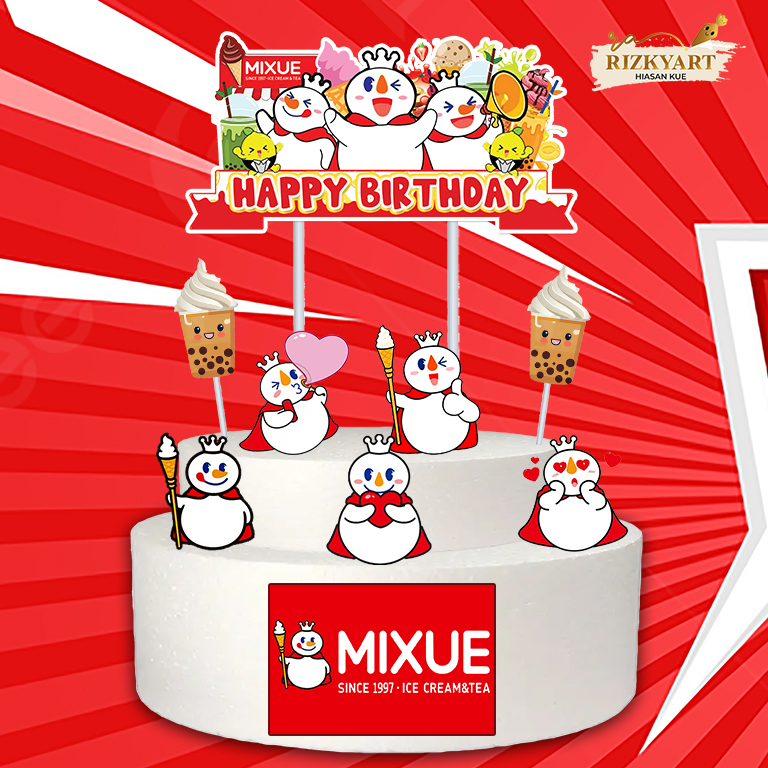 Jual Cake topper MIXUE/hiasan kue ultah MIXUE XTRA | Shopee Indonesia