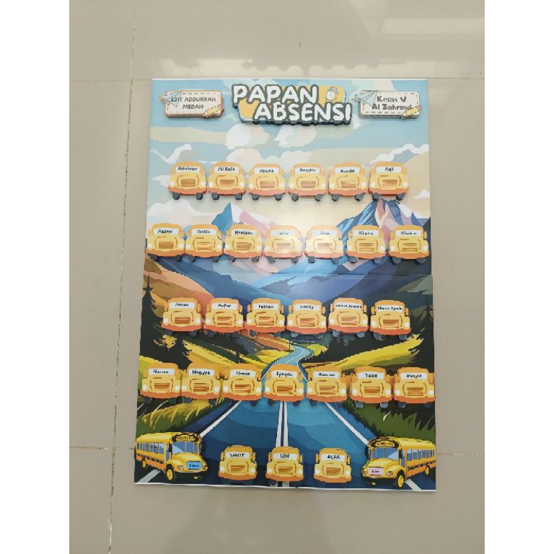 Jual Papan Absensi Kelas 3D Bisa custom dan request design | Shopee ...