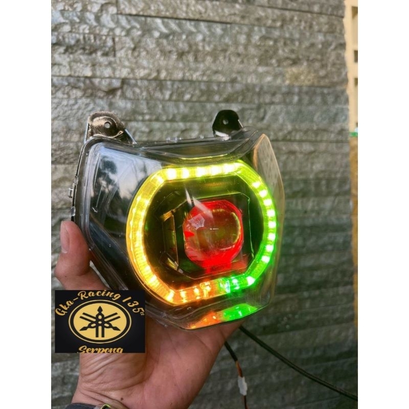 Jual Lampu depan KLX BF DTRACKER costome biled billed matrix X1 RGB ...
