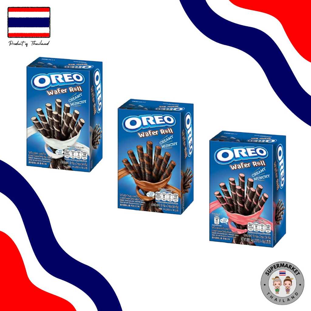 Jual Oreo Wafer Roll Creamy Munchy 54gr (Original Product of Thailand ...