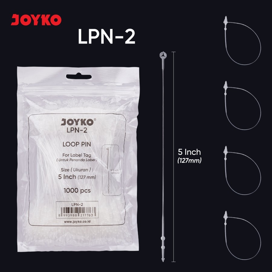 Jual 1 PAK / 1000 pcs Loop Pin Joyko LPN-2 ( 5 Inch / 127 mm ) Penanda ...