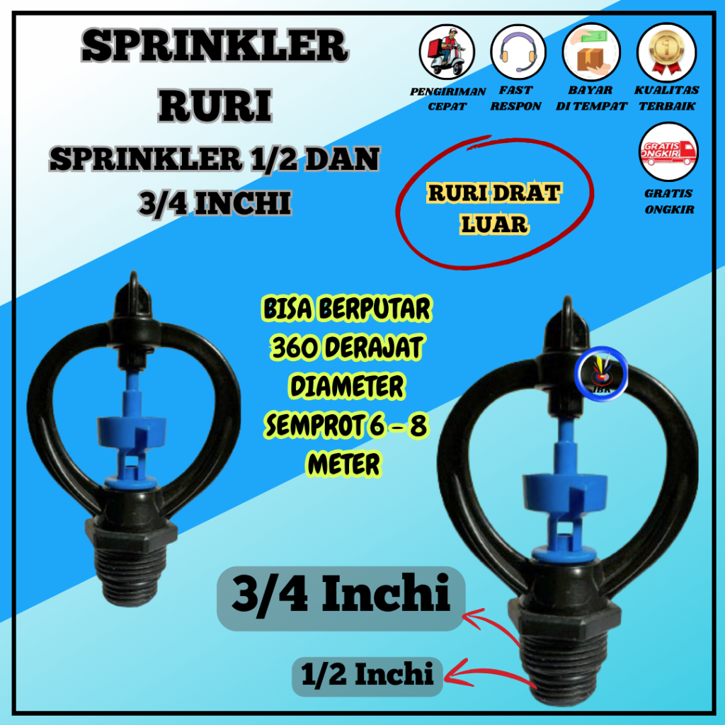 Jual Sprinkler Ruri Sprinkler Pertanian Sprinkler Taman Sprinkler kebun ...