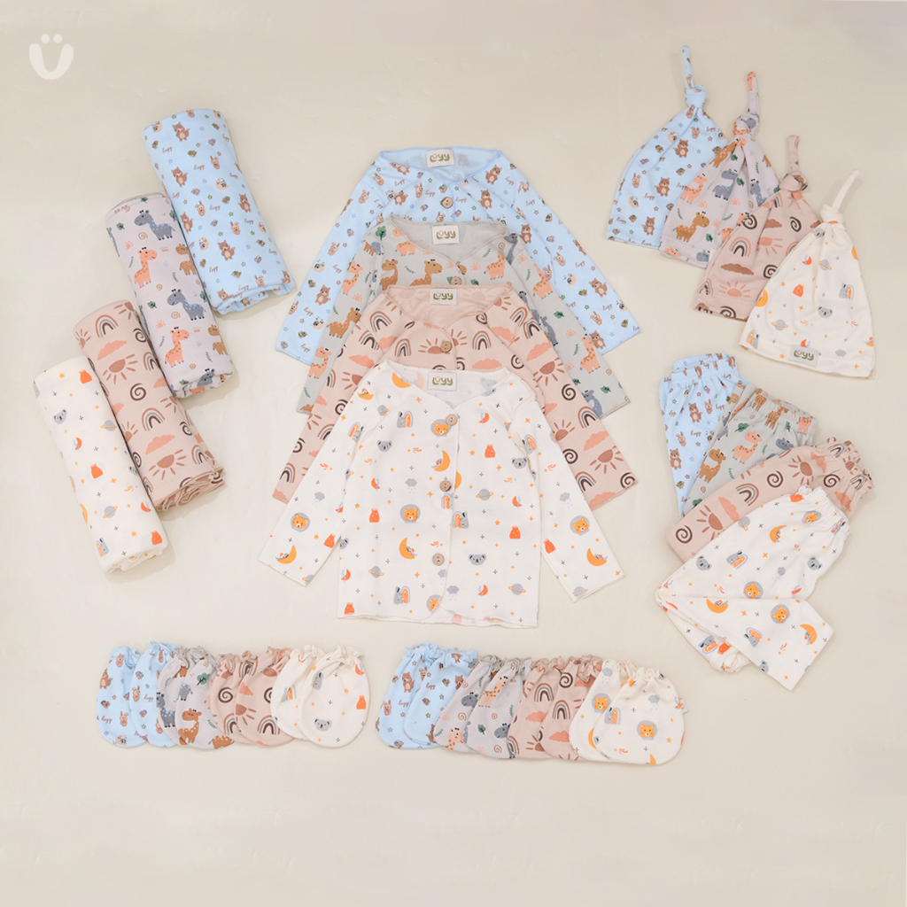 Jual PAKET NEWBORN BEDONG KNOT SET SETELAN LENGAN PANJANG NATE LUYY MIX ...