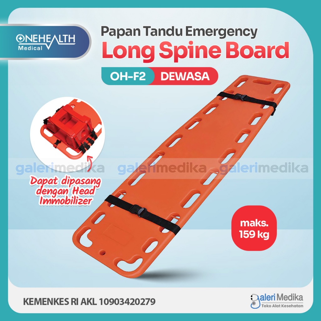 Jual Tandu Spinal Board Long Spine Board OneHealth OH-F2 Papan Tandu ...