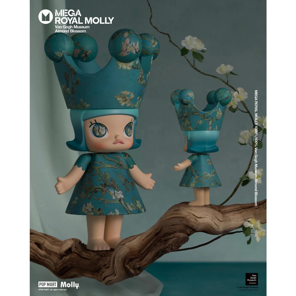 Jual Popmart Mega Royal Molly 400% Van Gogh Museum Almond Blossom ...