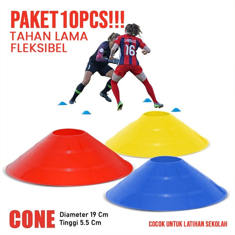 Jual PAKET 20 PCS Cone Mangkuk bola kaki futsal training Latihan Kun ...