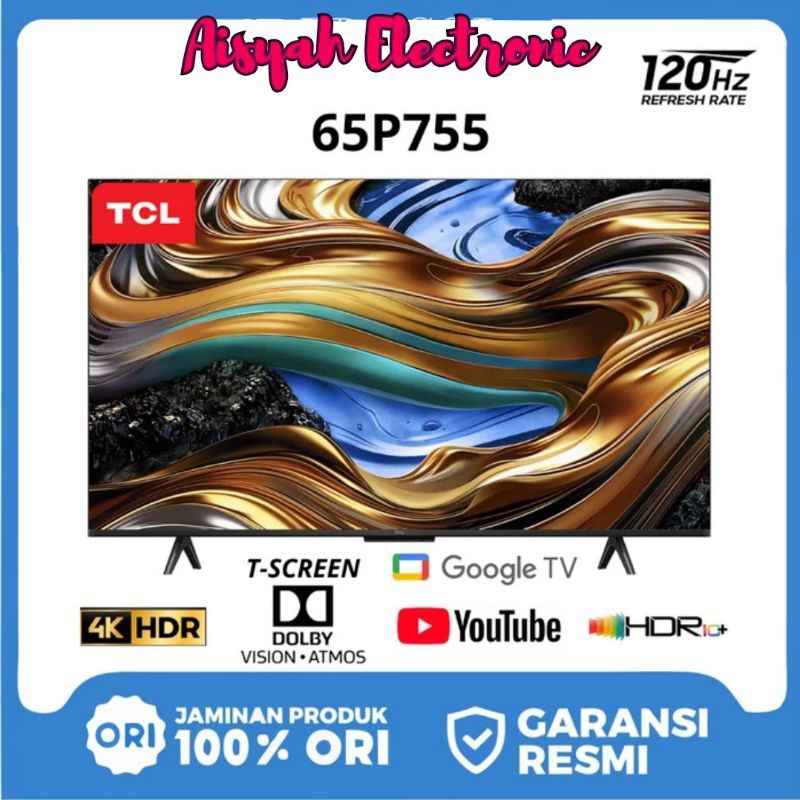 Jual GOOGLE TV TCL 65P755 65 INCI UHD 4K GARANSI RESMI | Shopee Indonesia