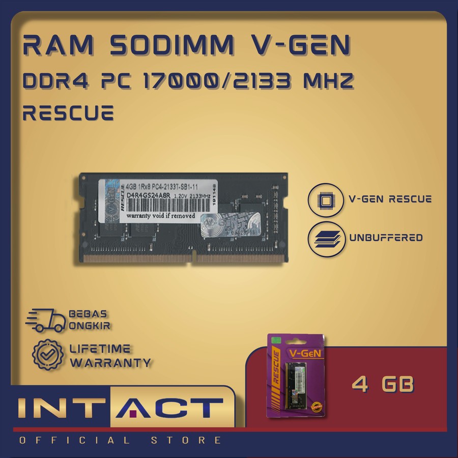 Jual RAM SODimm DDR4 V-GeN Platinum Rescue 4GB PC17000/2133Mhz PC19200/2400Mhz PC21300/2666Mhz ...