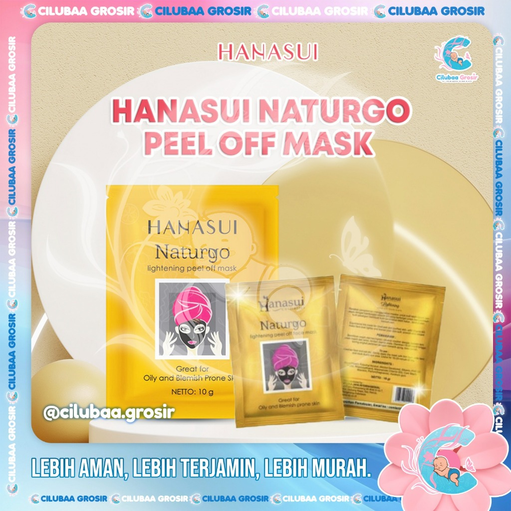Jual Hanasui Naturgo Peel Off Mask Black Sachet 10gr || Masker ...