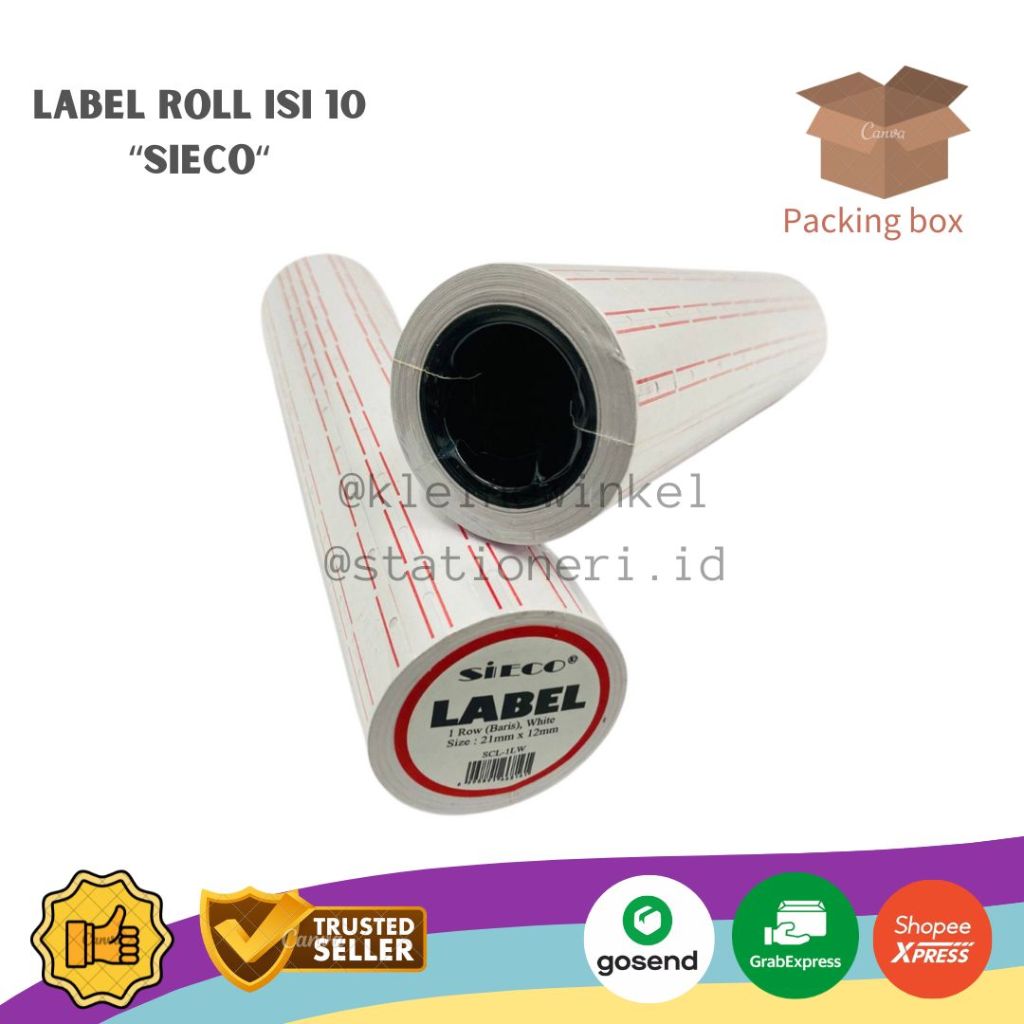 Jual Label Harga Sticker Roll isi 10 roll [ 1 SLOP ] | Shopee Indonesia