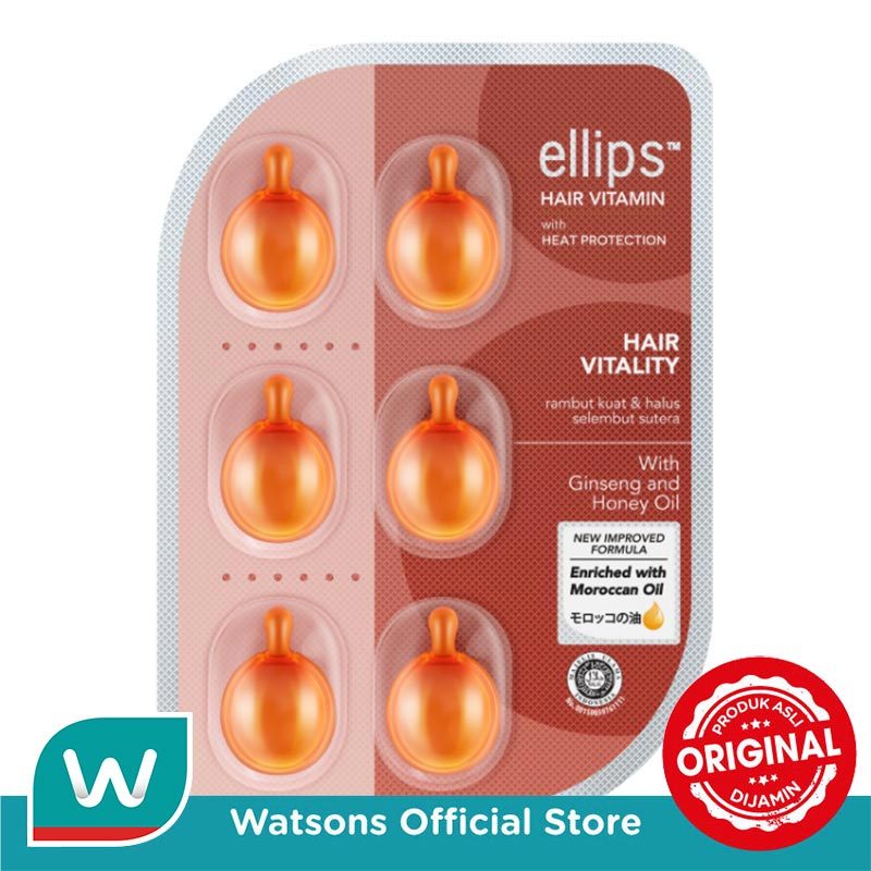 Jual Ellips Hair Vitamin Hair Vitality With Ginseng & Honey 6's Blister ...