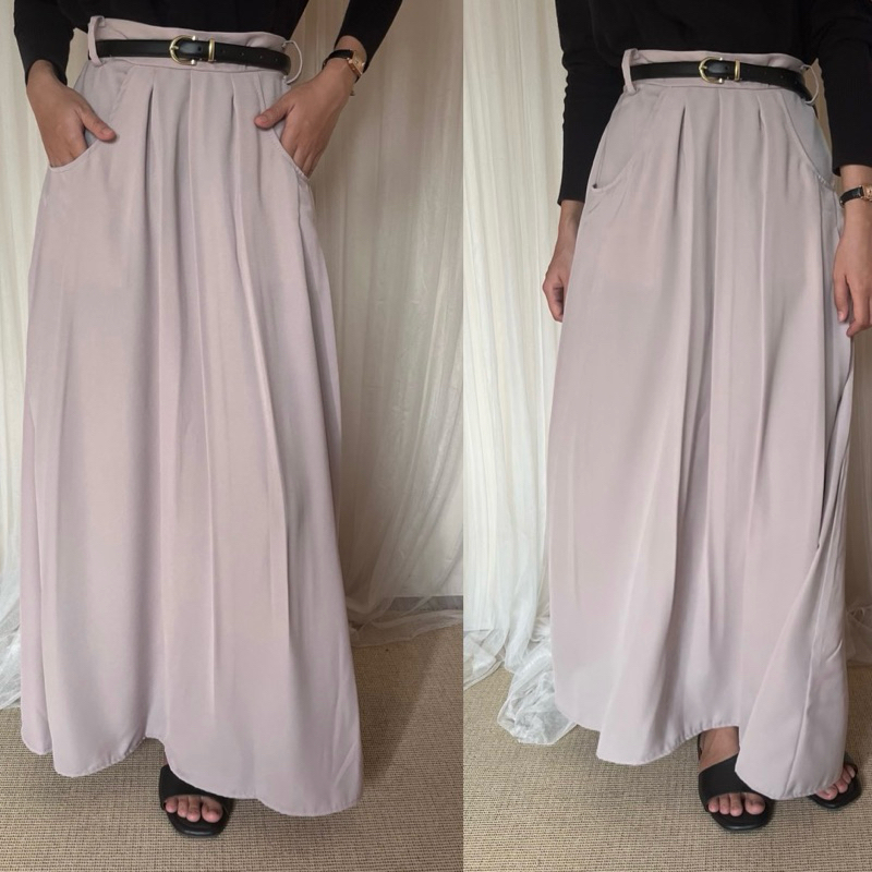 Jual Yuki Skirt | Rok panjang | Rok flowy | Rok polyester | Shopee ...