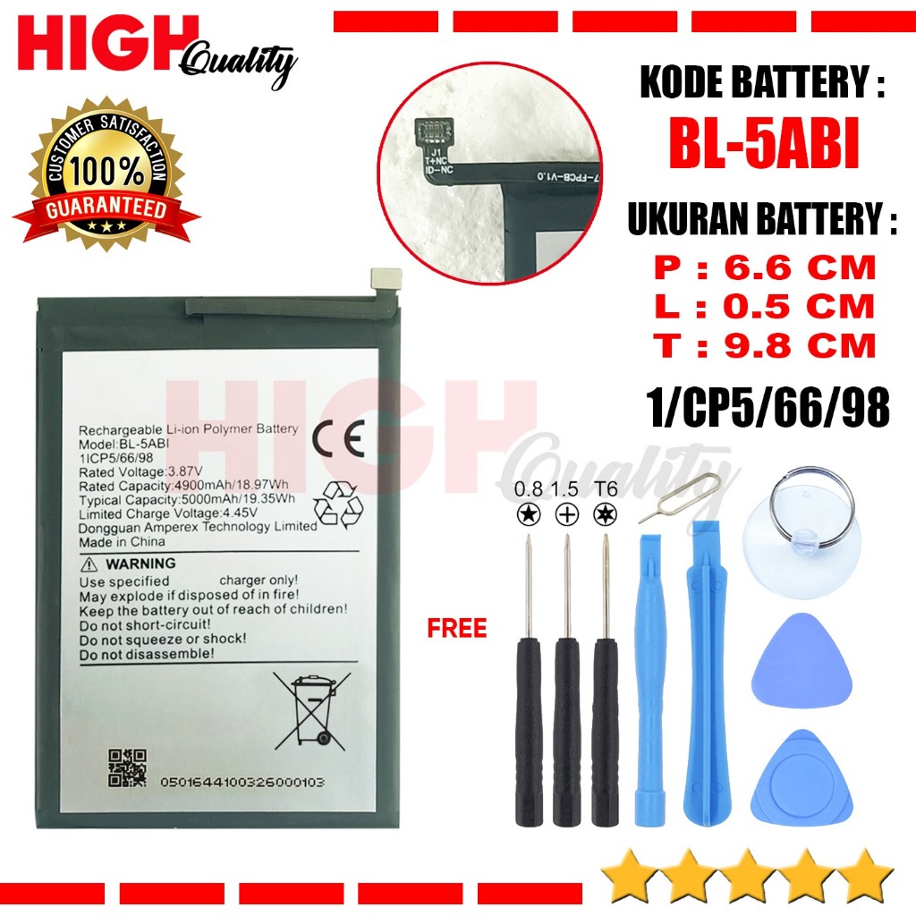 Jual Baterai Battery Original ERRLY BL-5ABI Compatible Hp ITEL P65 4G ...