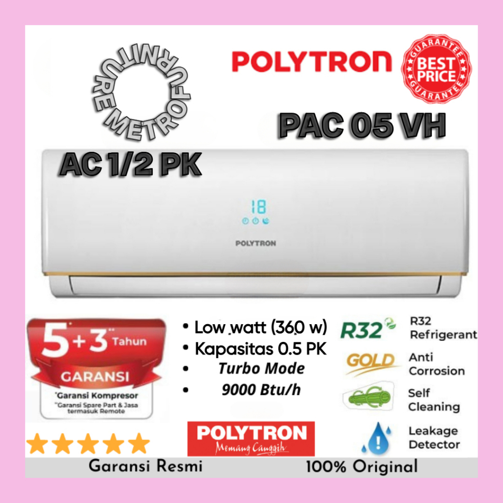 Jual AC POLYTRON R32 1/2 PK PAC 05 VH AC POLYTRON 1/2 PK PAC 05 VH FREE ...