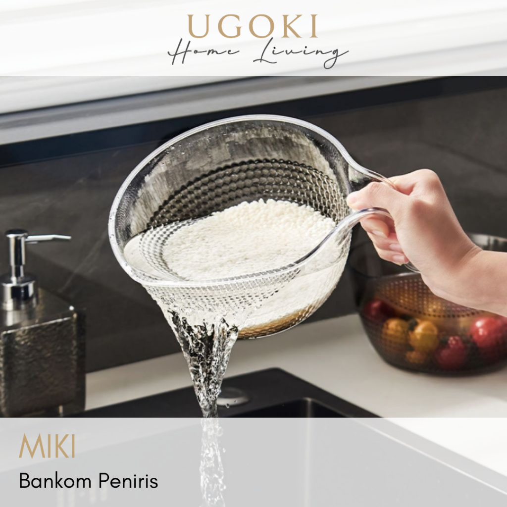 Jual |UGOKI| MIKI Wadah Cuci Tiris Sayur Buah Efisien Tirisan Cuci ...
