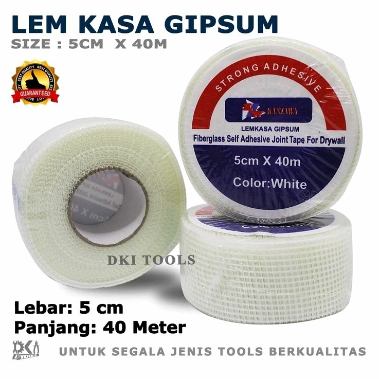 Jual KANZAWA Lakban Lem Kassa Gypsum Gipsum Fiberglass Tape 5 cm 40 Meter Lem Isolasi Mesh Fiber ...