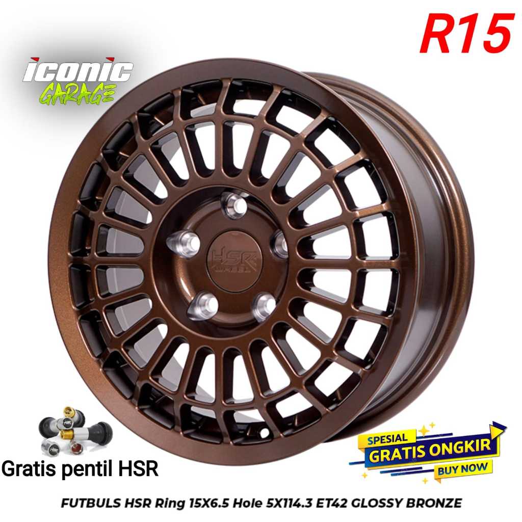 Jual velg mobil futbuls hsr r15x6,5 baut 5 mobil new avanza,new xenia,innova,ertiga,l300,carry ...