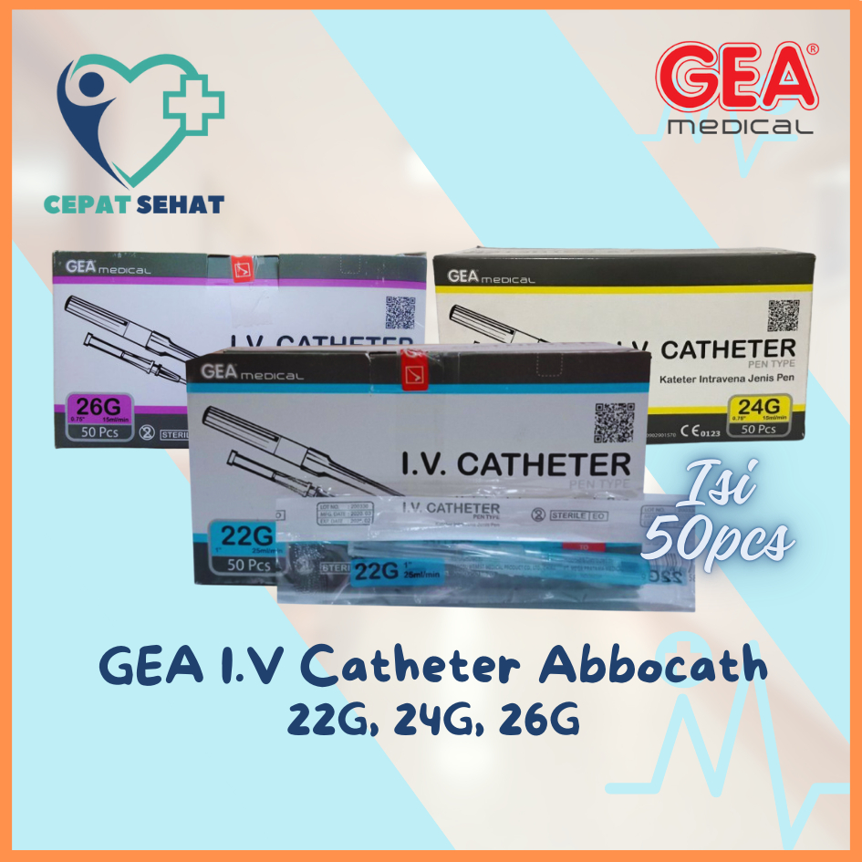 Jual BOX GEA IV CATHETER ABBOCATH 24g 26g 22g PERBOX ISI 50 | Shopee ...