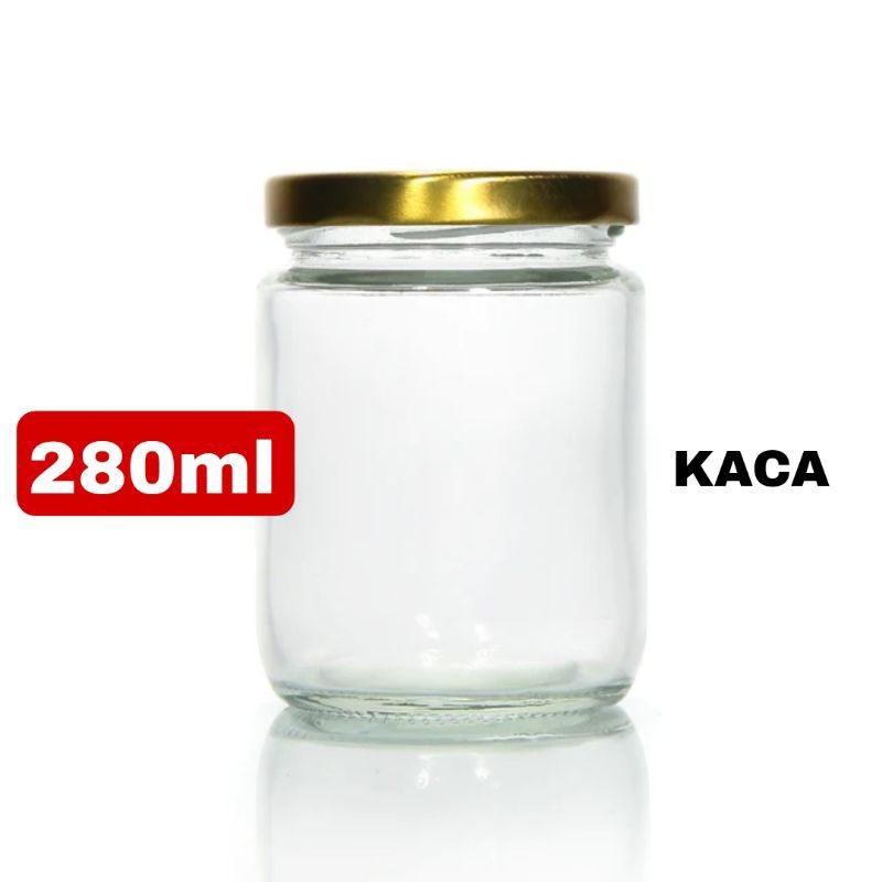 Jual TOPLES JAR KACA 280ML Wadah Toples Kaca Jar Kaca Penyimpanan Kaca ...