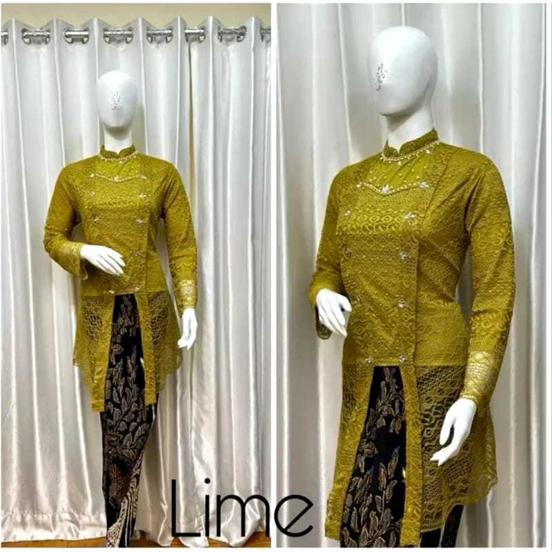 Jual Kebaya Kutu Baru Payet Premium/Kebaya Wisuda Terbaru/Kebaya Brokat Payet/Kebaya Kerah ...