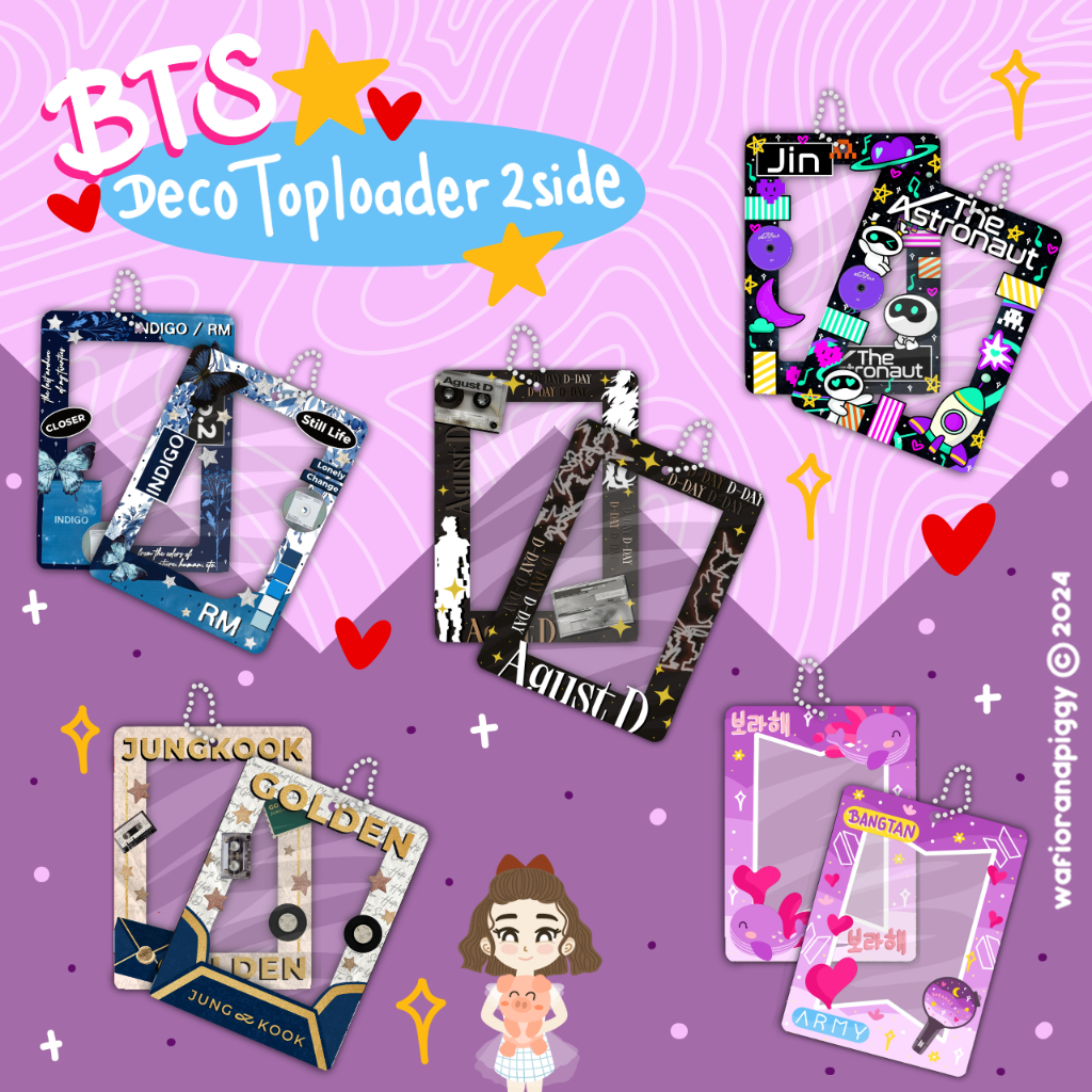 Jual Wafior and Piggy - BTSs Toploader Deco (Photocard Holder PVC 35pt ...