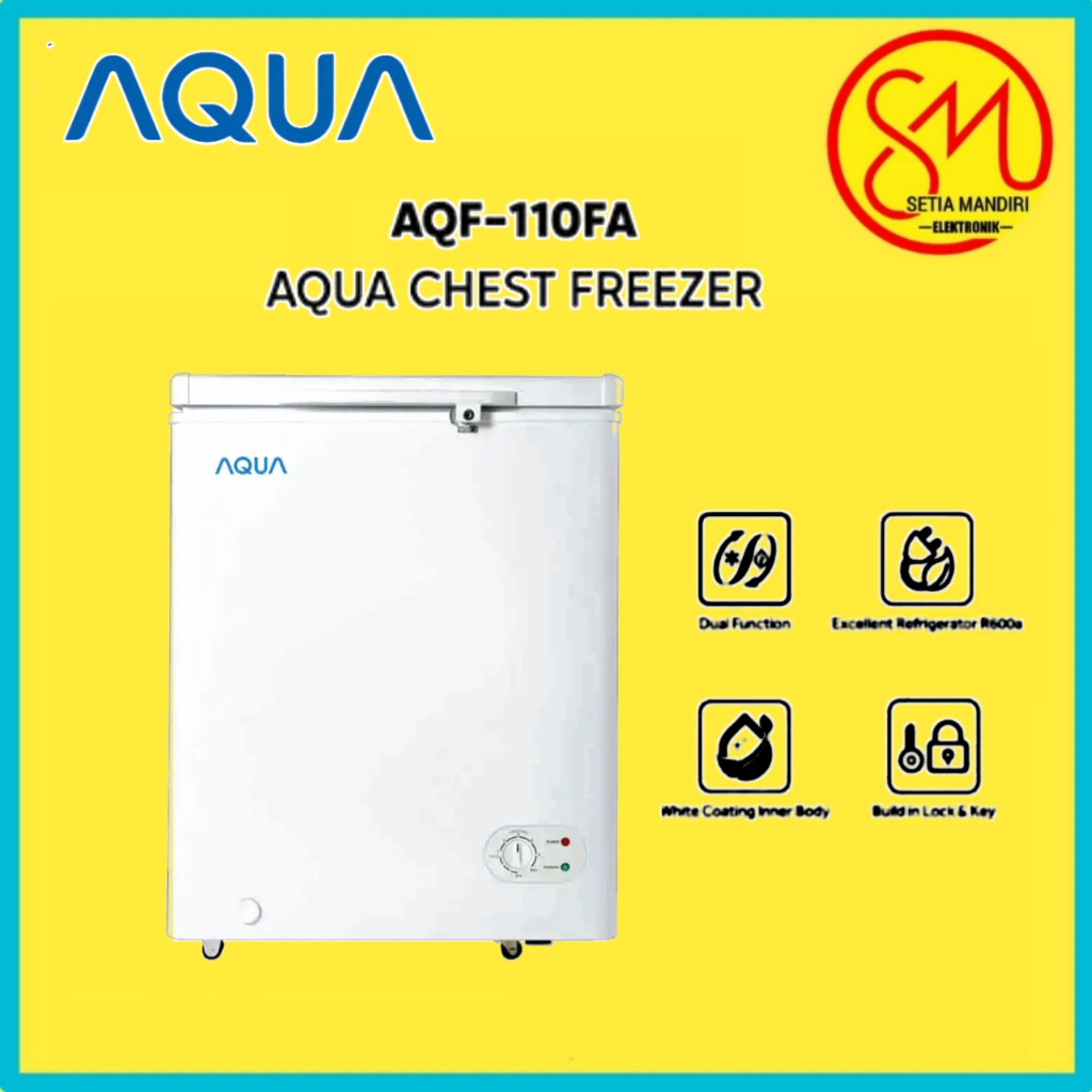 Jual AQUA Chest Freezer 100 Liter AQF 110 FA Kapasitas 100L Putih ...