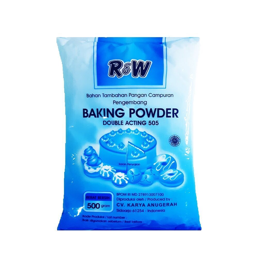 Jual Baking Powder Double Acting DA 505 Pengembang Kue Rajawali R&W 500 ...