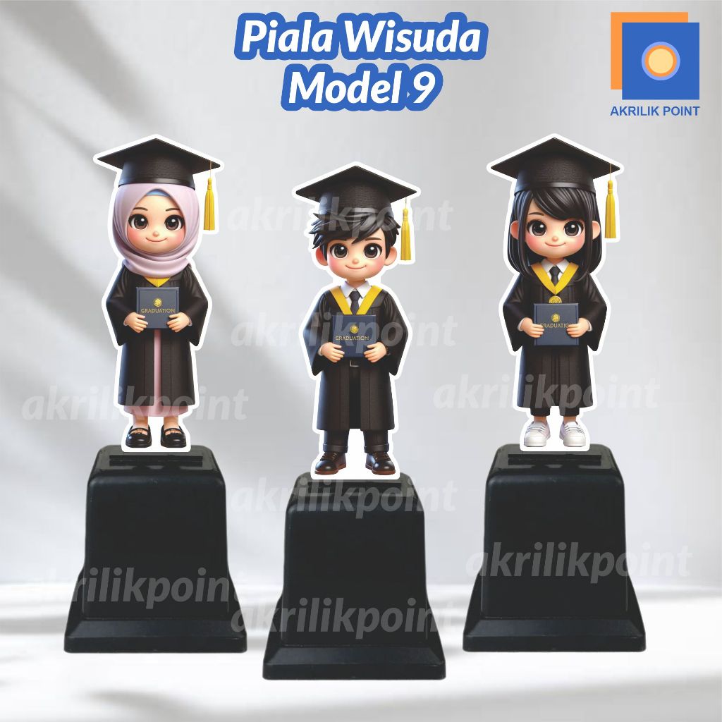 Jual PIALA AKRILIK KELULUSAN WISUDA ANAK Model 9 | Tropi Graduation ...